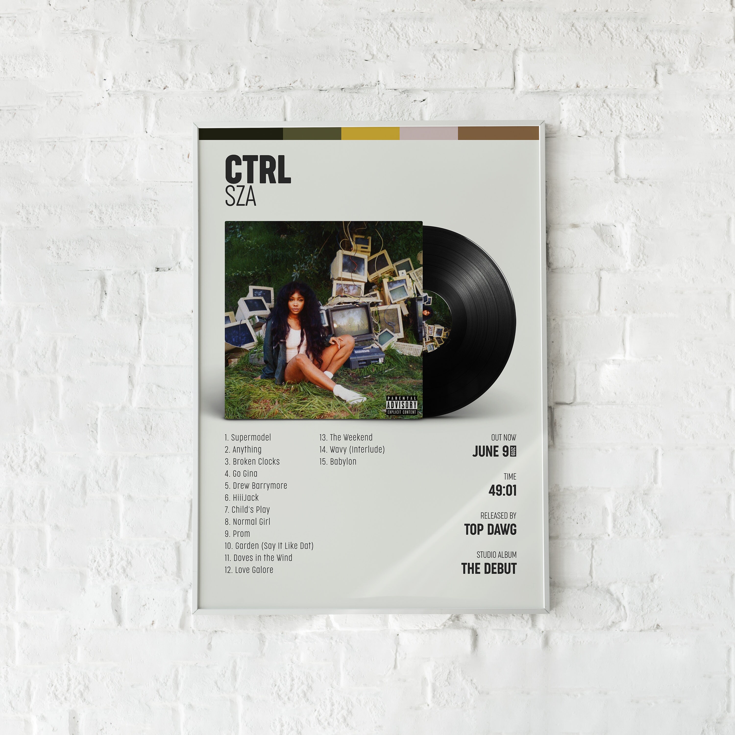 CTRL Poster, SZA Poster, Album Cover Poster Designed & Sold By Daisy