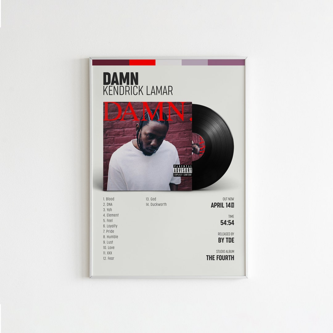 DAMN Poster Kendrick Lamar Poster Album Cover Poster Home - Etsy Hong Kong