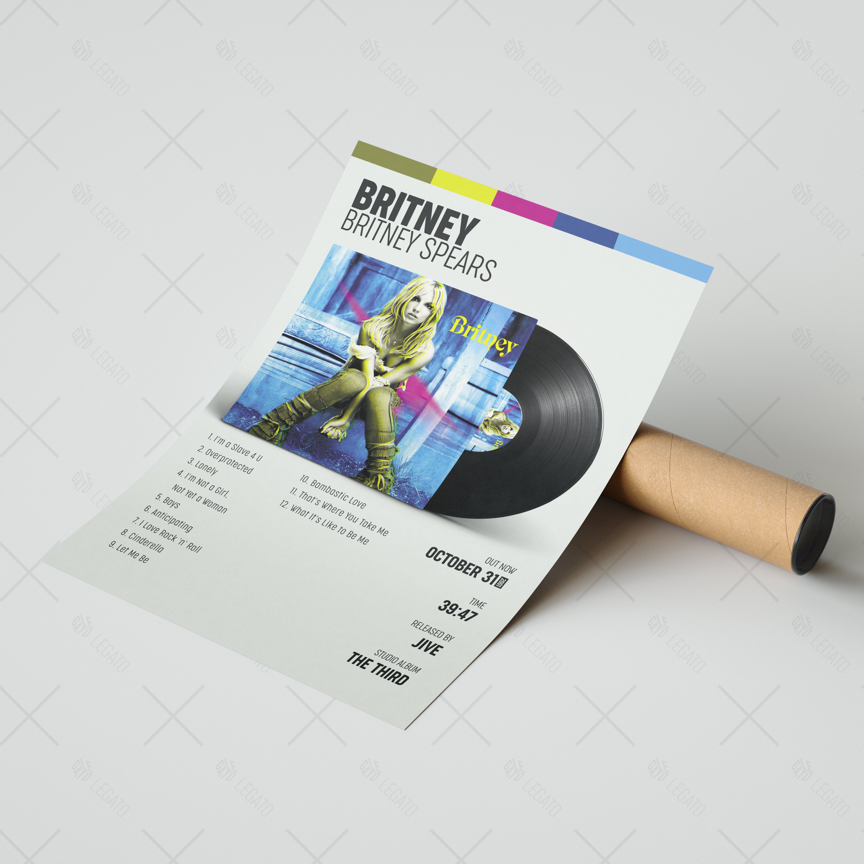 Britney Poster, Britney Spears Poster, Album Cover Poster Designed ...