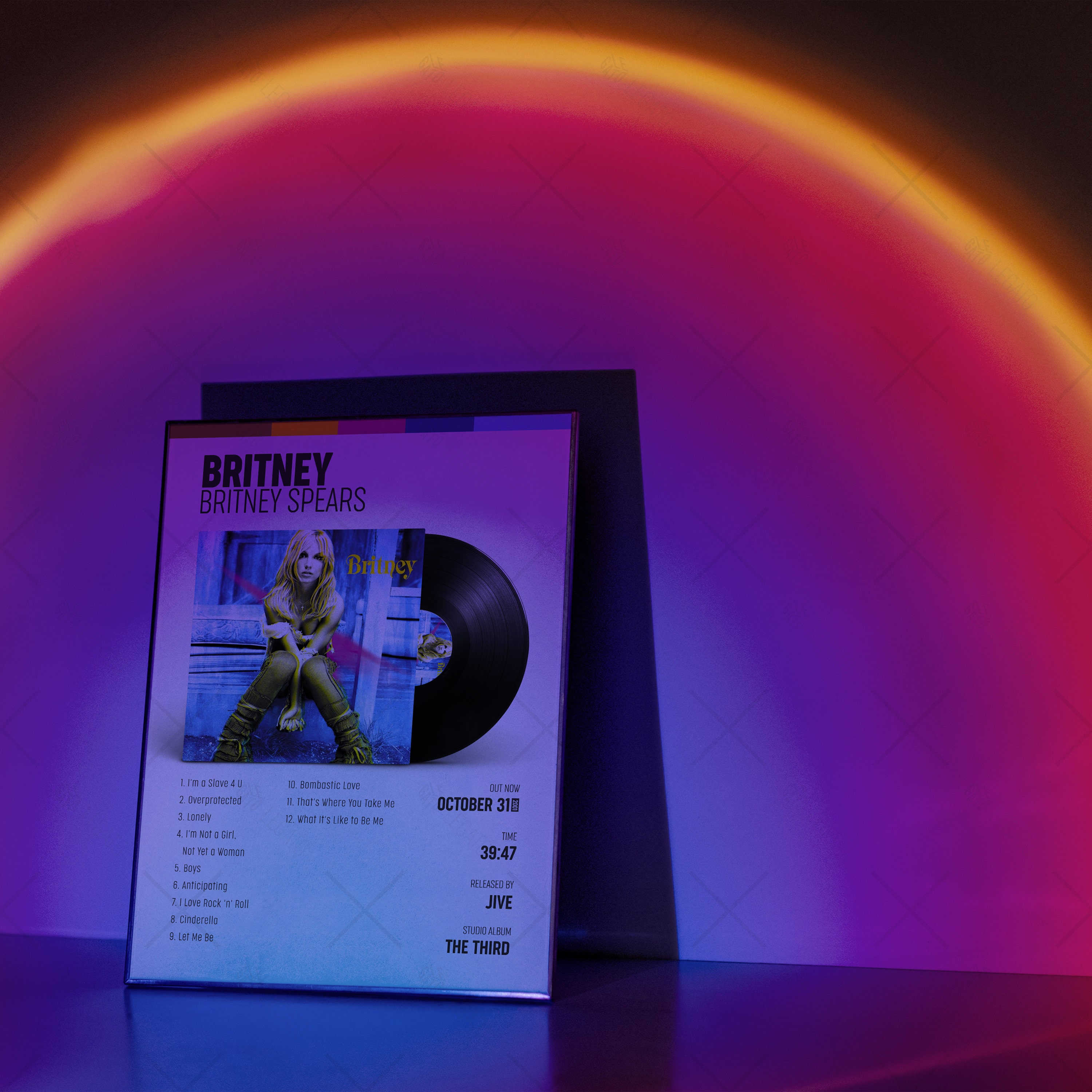 Britney Poster, Britney Spears Poster, Album Cover Poster Designed ...