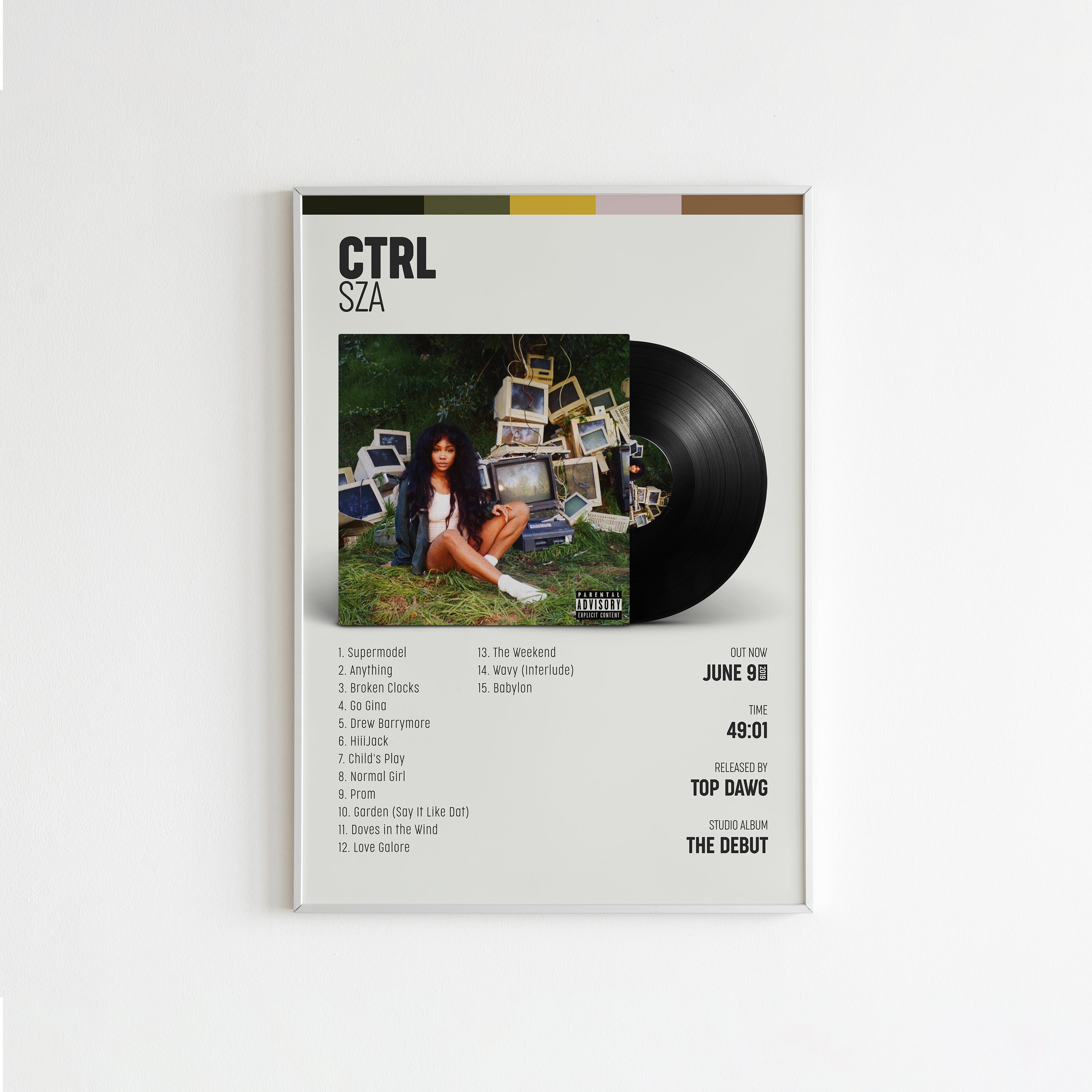 CTRL Poster, SZA Poster, Album Cover Poster Designed & Sold By Daisy