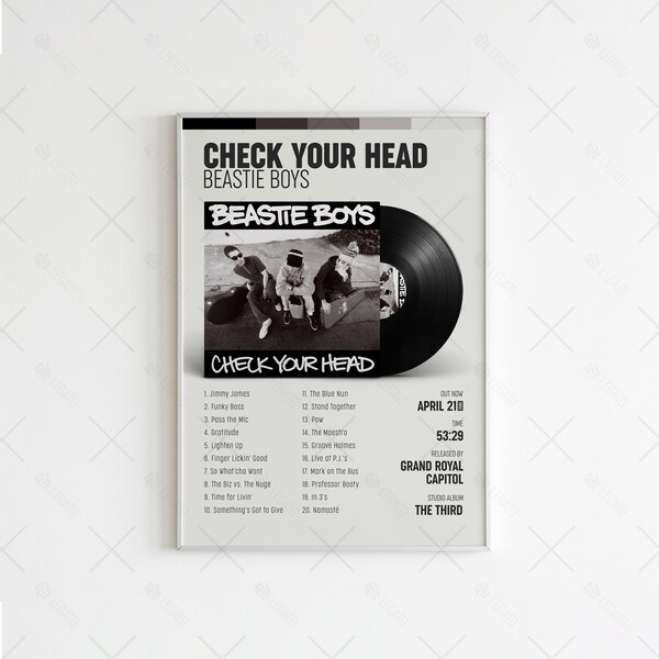 Beastie Boys Check Your Head Poster - Etsy