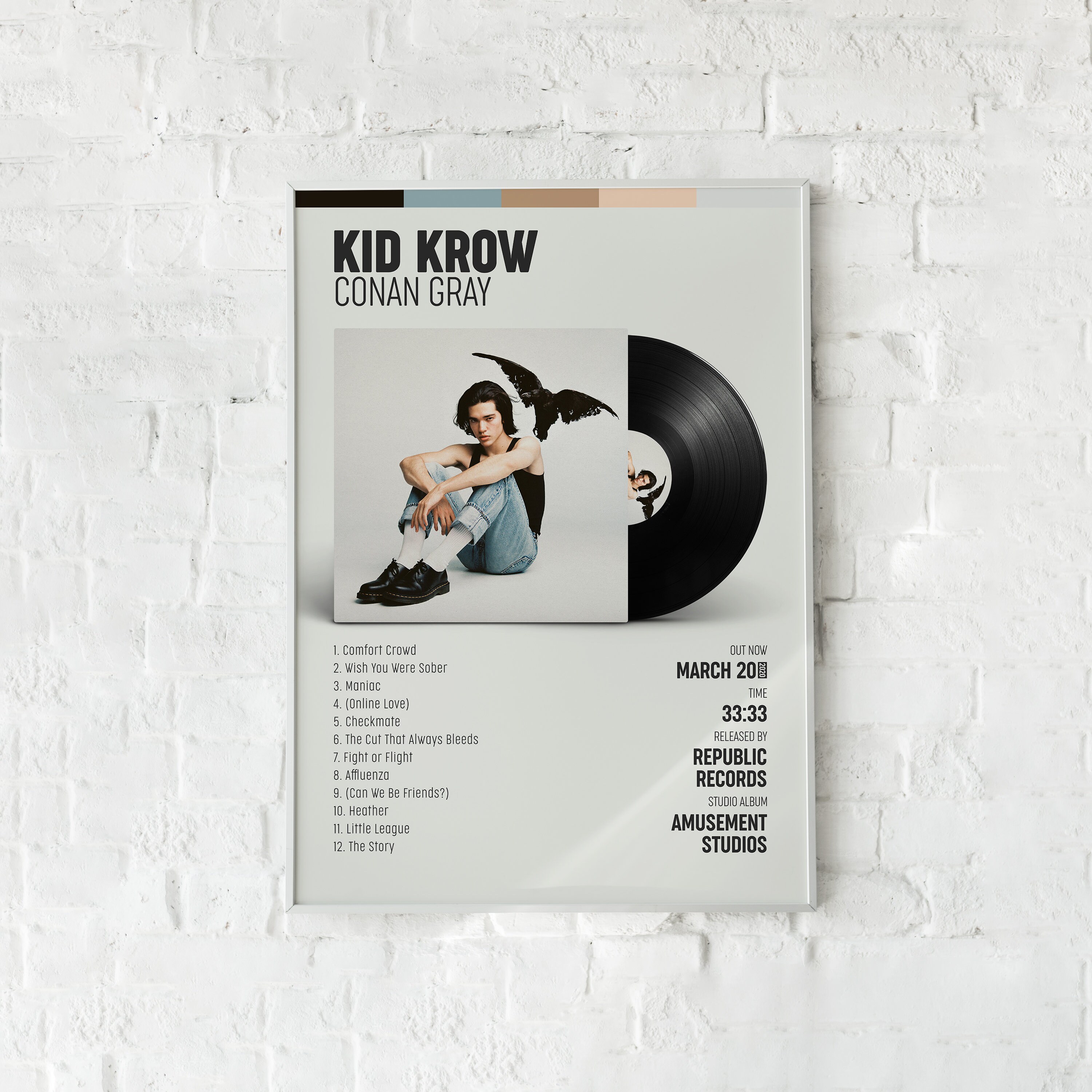 Kid Krow Poster, Conan Gray Poster Album Cover Designed & Sold By ChaZhan