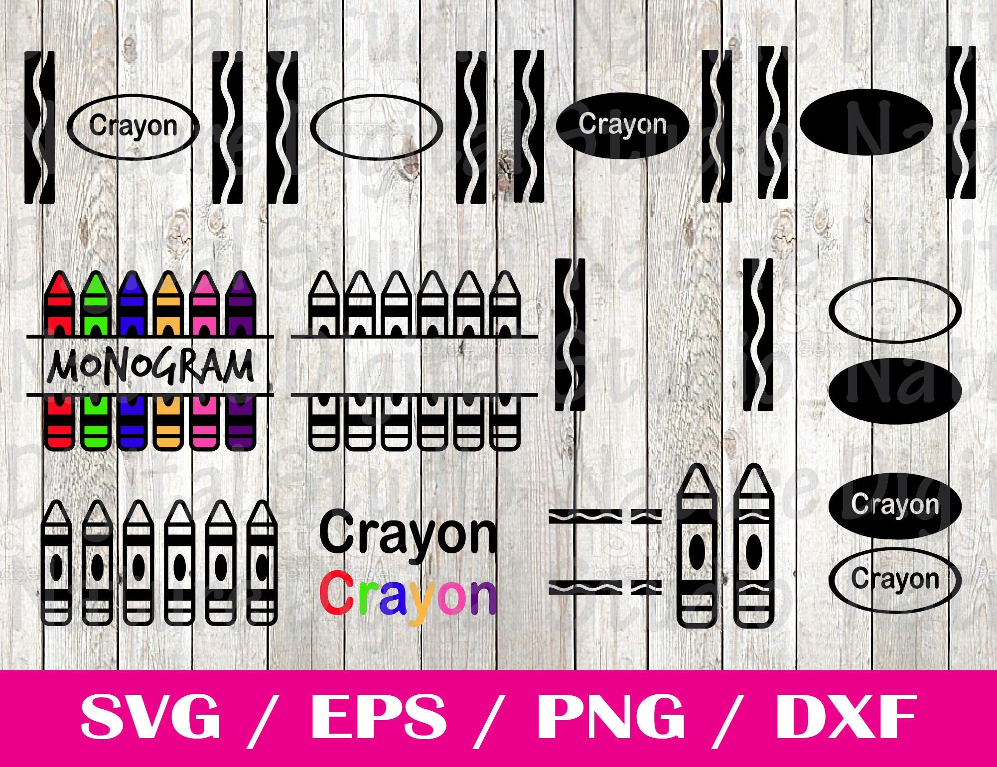 Crayon SVG Bundle - School Svg - Teacher Svg - Commercial Use SVG Eps ...