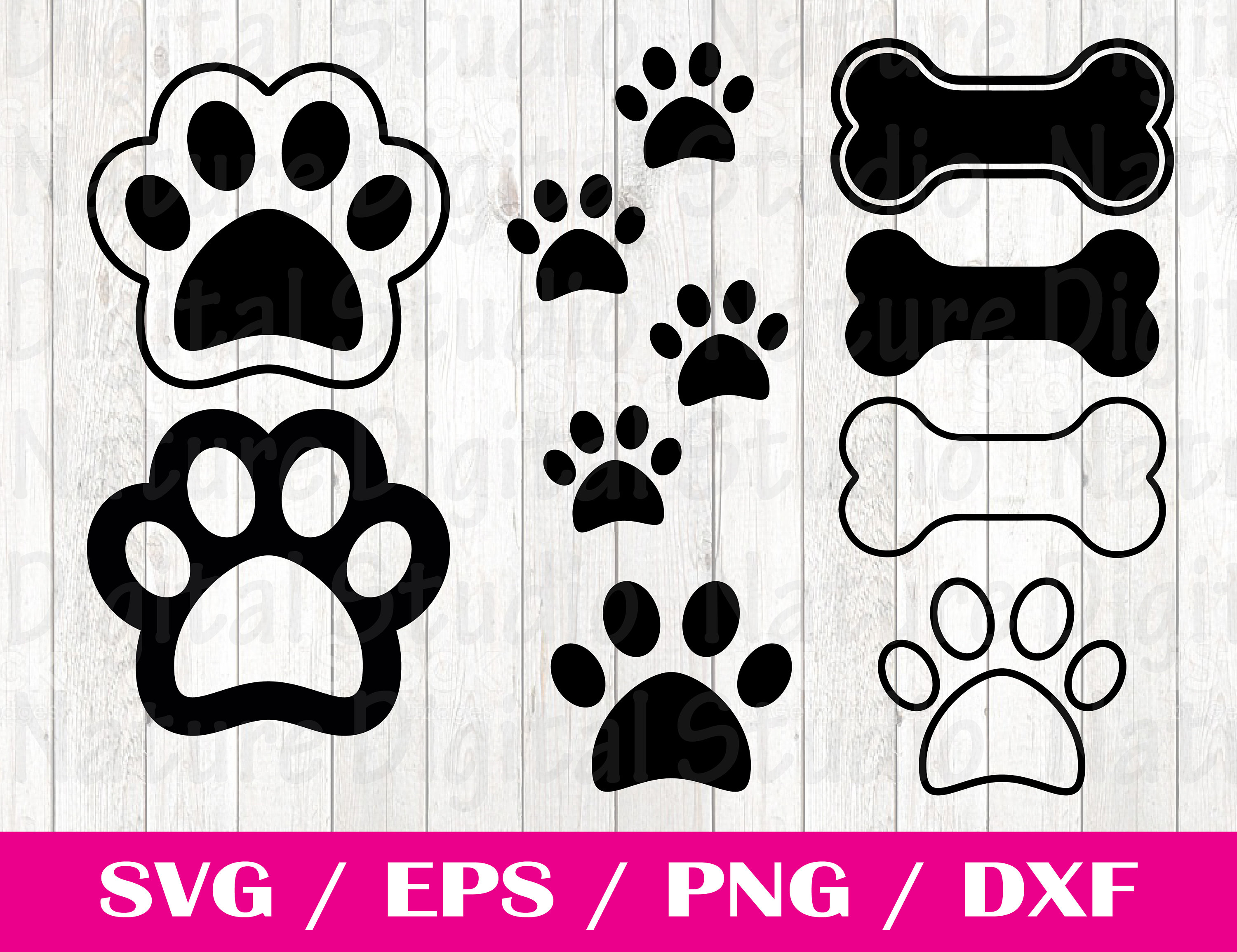 Pata SVG, Pata de perro Svg, Hueso de perro Svg, Pata de mascota svg ...