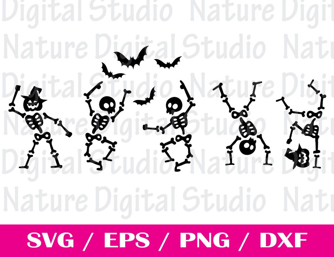 Dancing Skeletons SVG, Halloween Svg, Skeletons Halloween Svg ...