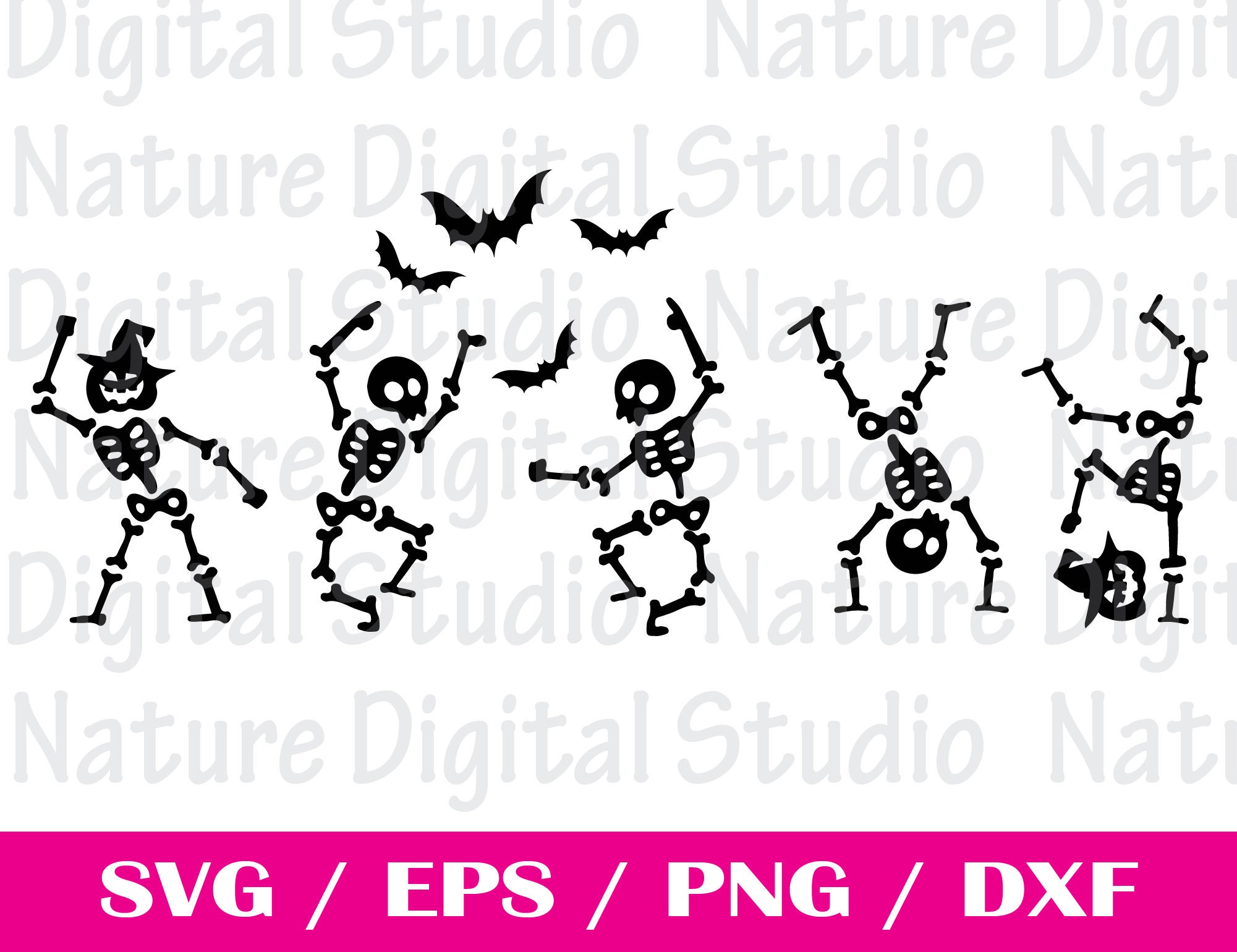 Dancing Skeletons SVG Halloween Svg Skeletons Halloween Svg - Etsy