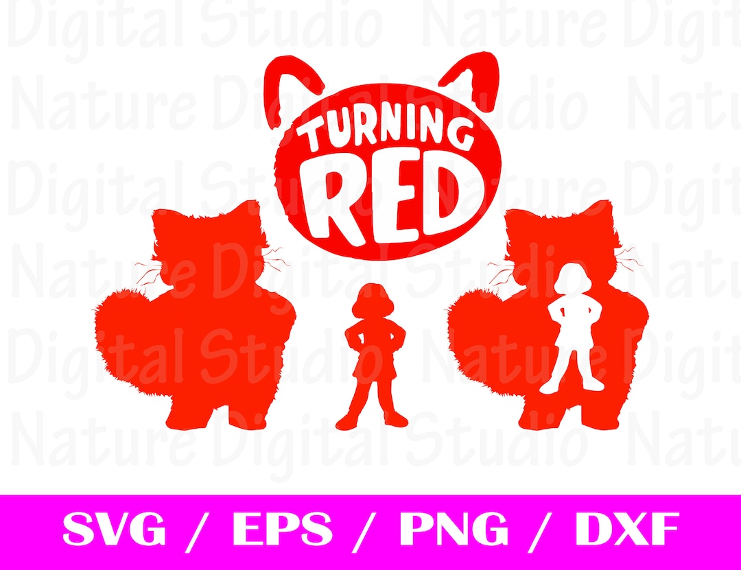 Turning Red SVG PNG Icon Bundle , Turning Red Clipart Images Instant ...