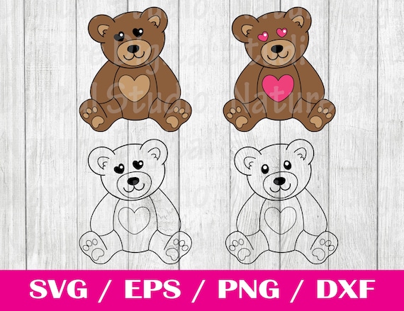 Teddy Bear SVG Teddy Bear PNG Teddy Bear Clipart Brown Bear - Etsy