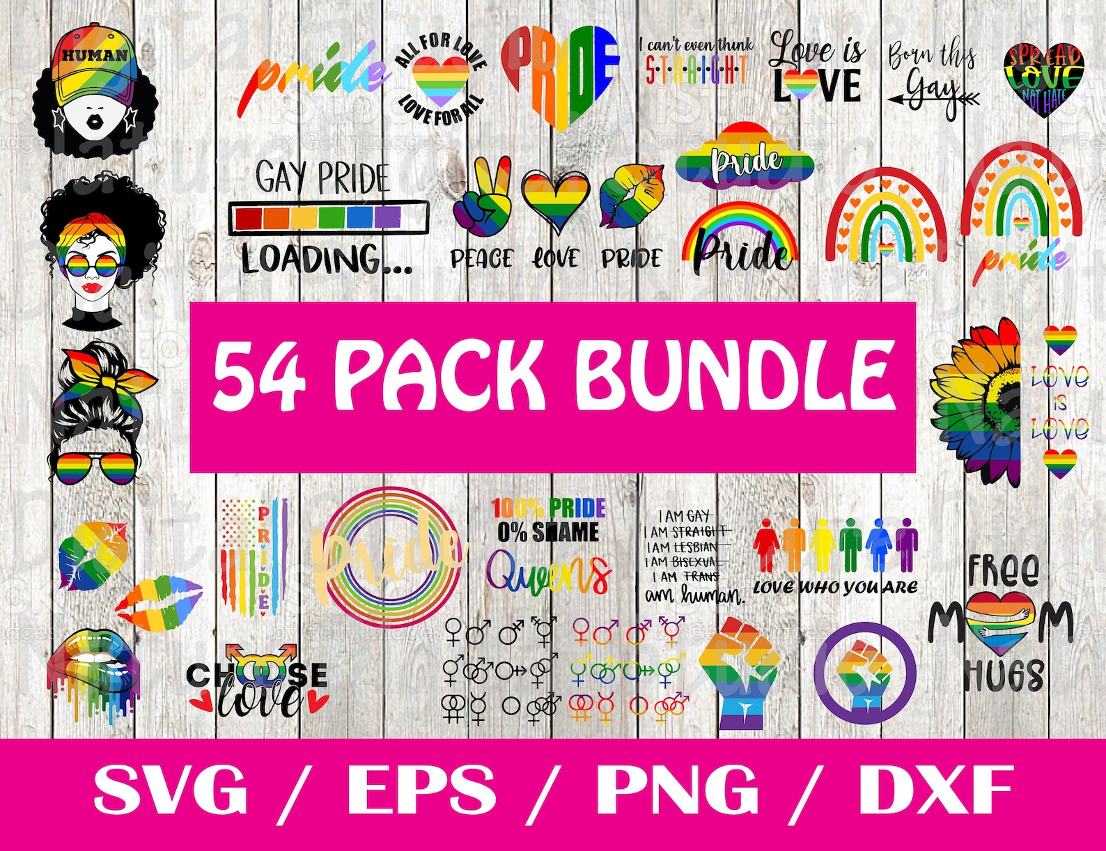 54 LGBT SVG Bundle, Gay Festival Svg, Gay Pride SVG Files, Lesbian Svg ...