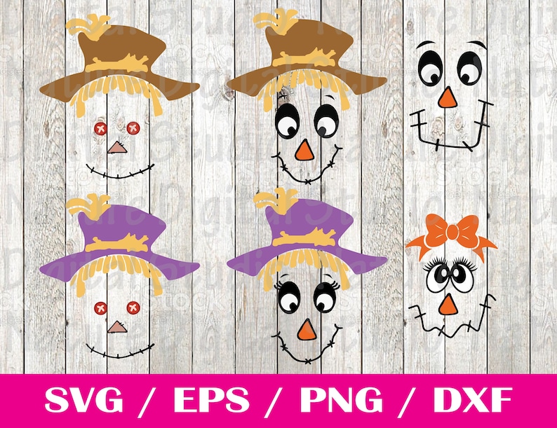 Scarecrow Face Svg Bundle Scarecrow Png Scarecrow Clipart - Etsy