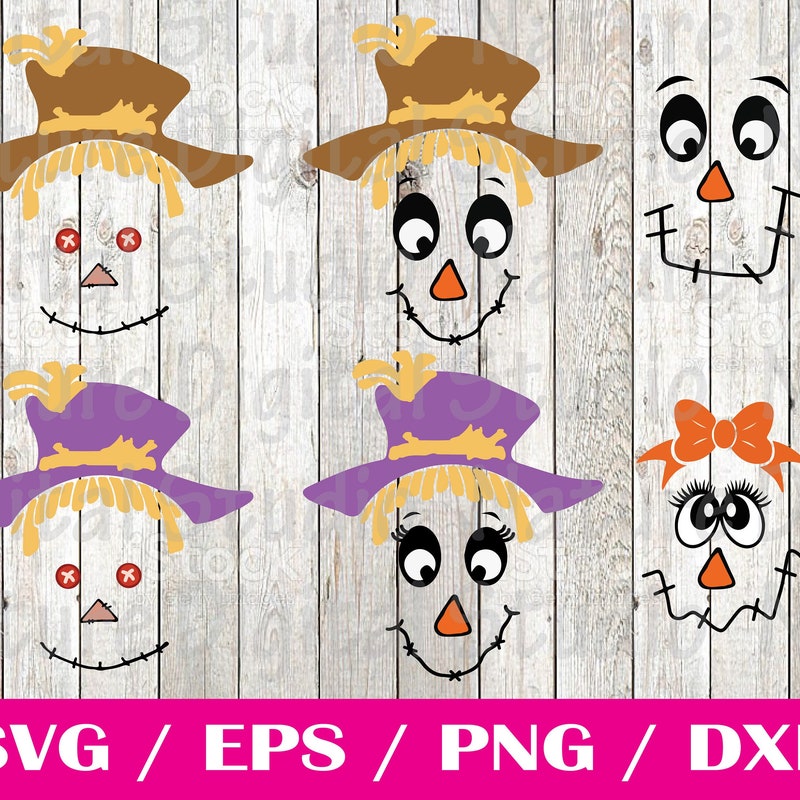 Scarecrow Face Svg - Etsy