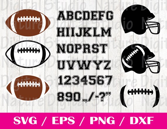 Football Bundle SVG Football SVG Football Name Football - Etsy
