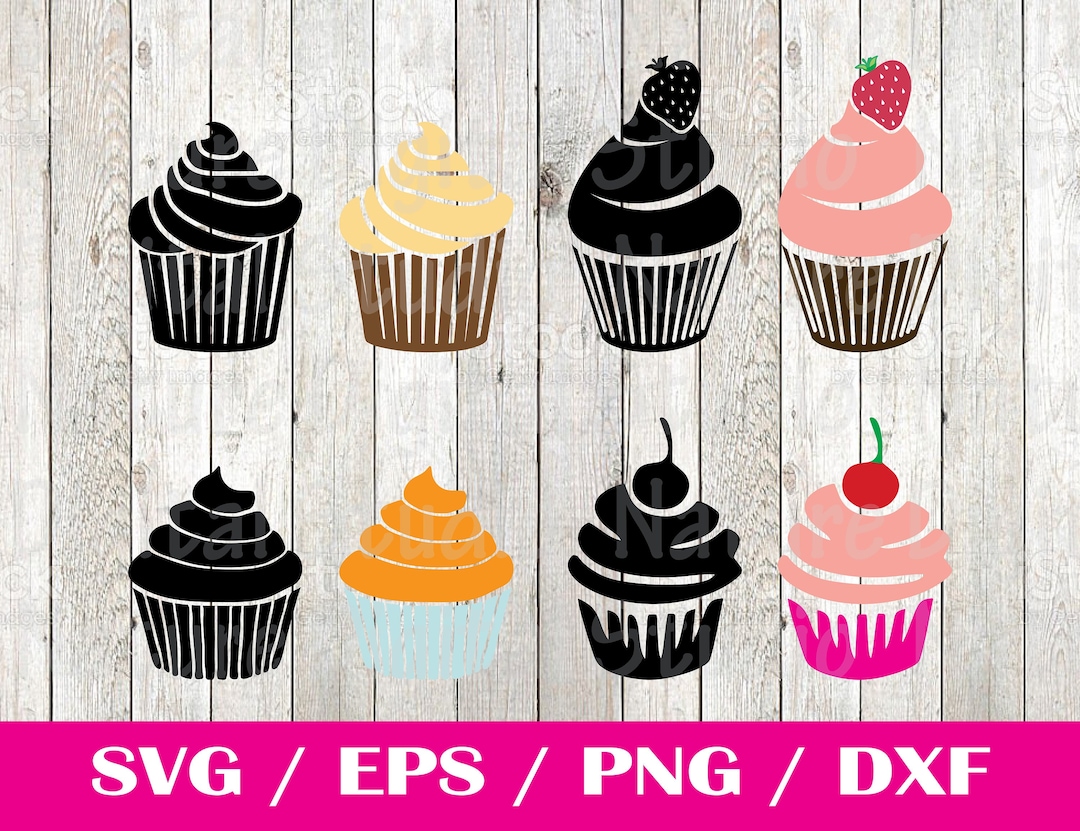 Cupcake SVG Birthday Sweet Bakery Cuttable Cupcake Cutting File Muffin ...