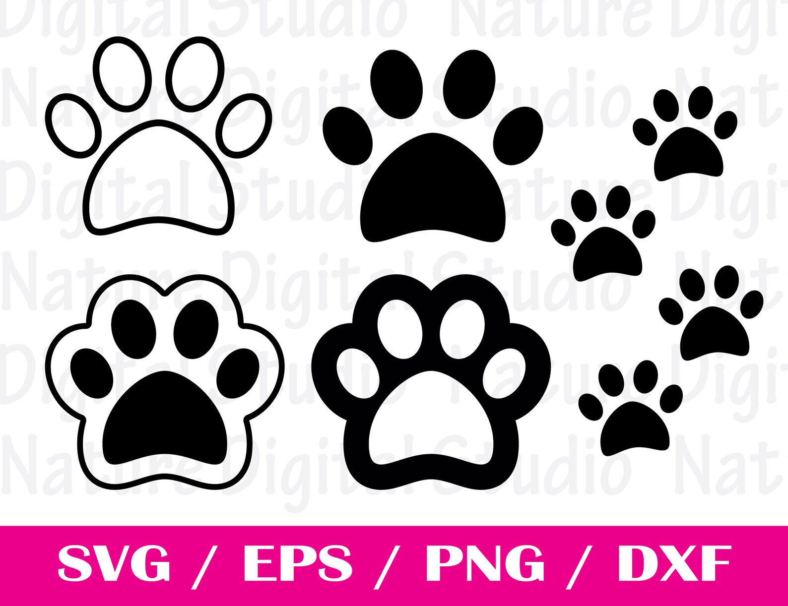 Paw SVG, Dog Paw Svg, Dog Bone Svg, Pet Paw Svg, Animal Paw Svg ...