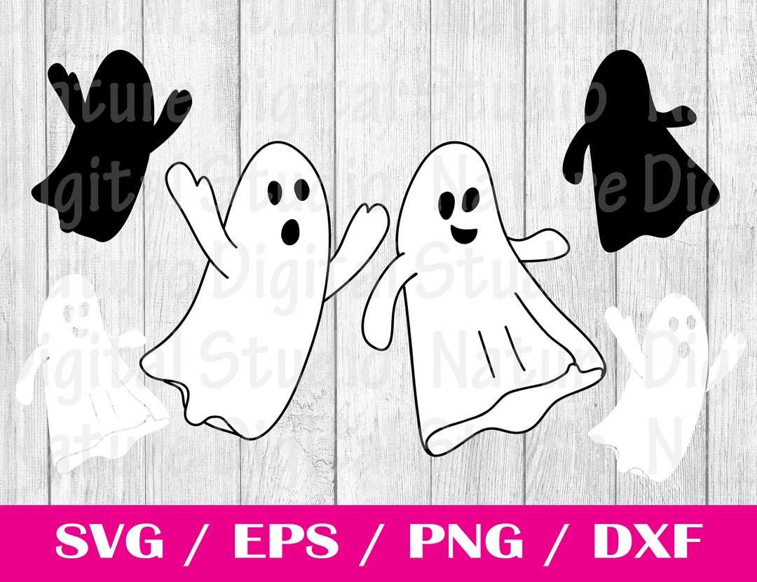 Ghosts SVG. PNG. Funny Ghosts Svg Cricut Cut, Layered Files. Silhouette ...