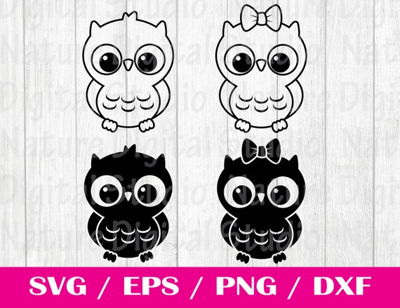 Owl Bundle SVG Owl Outline SVG Cute Owl Cut File Sweet Owl - Etsy