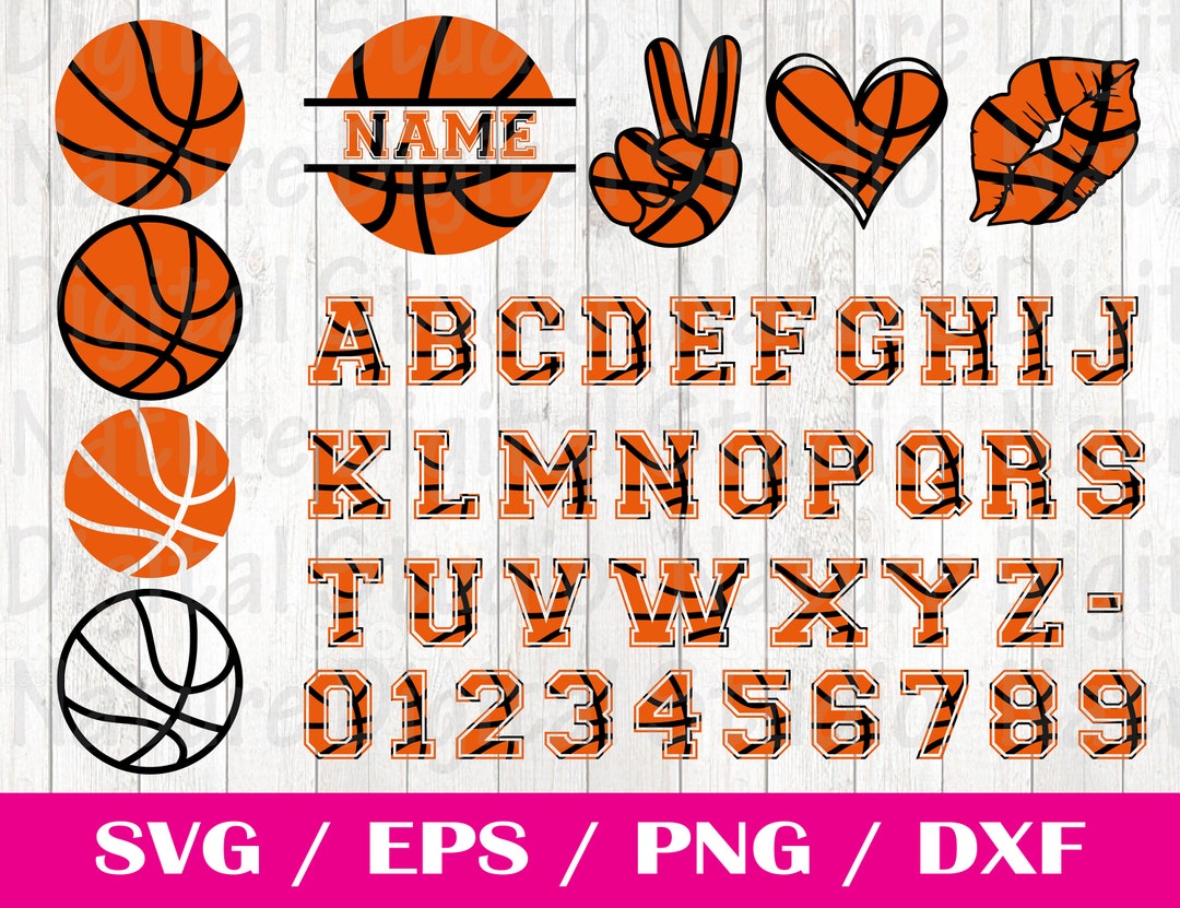 Basketball Svg Bundle, Basketball Heart SVG, Basketball Monogram Svg ...