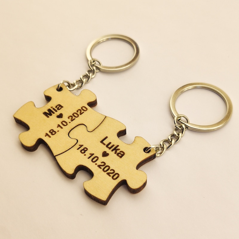Puzzle Keychain - Etsy