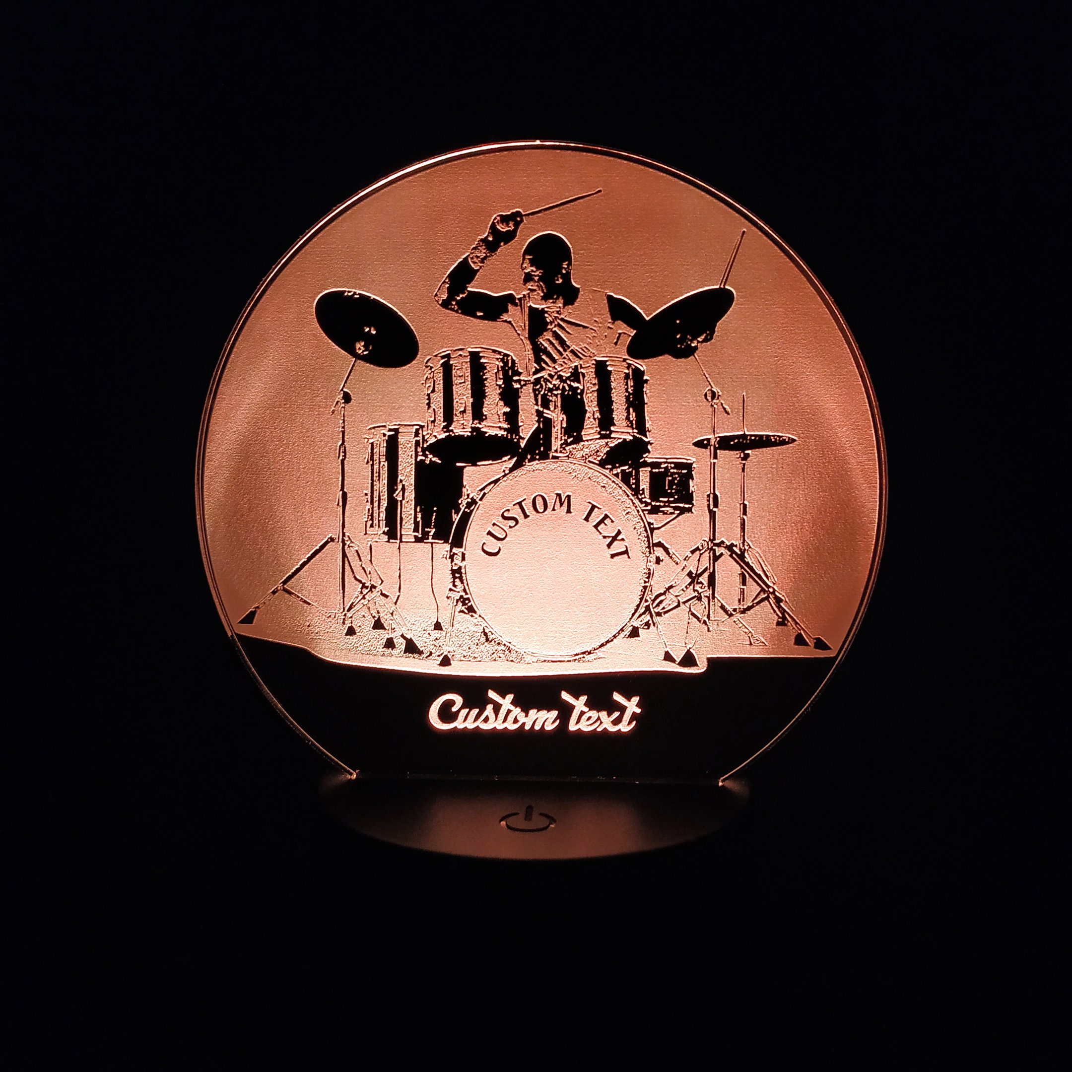 Custom Drummer Night Light - 3D LED Lamp - Personalized Birthday Gift ...