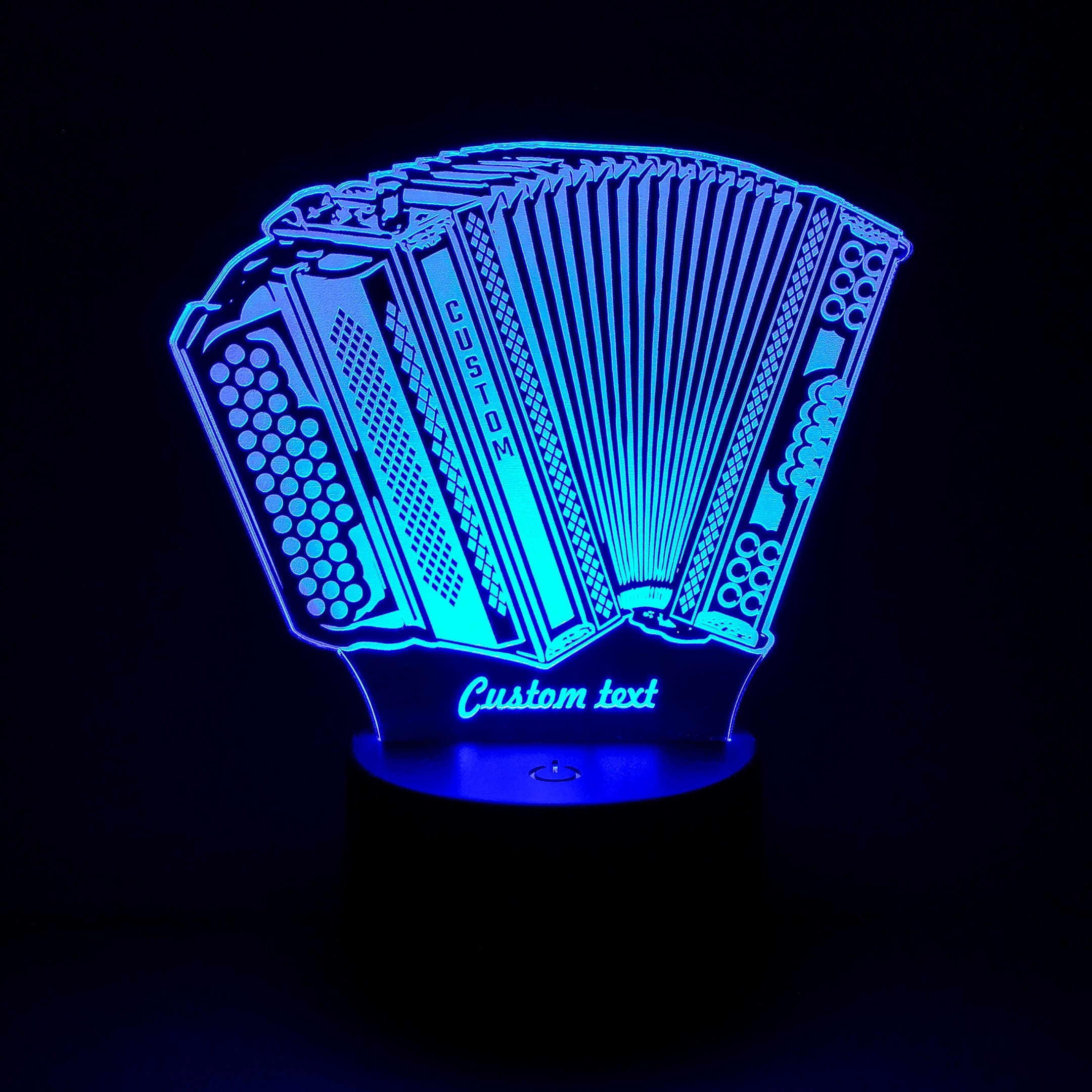 LED Accordion Night Light Personalized, LED Squeezebox Night Light ...