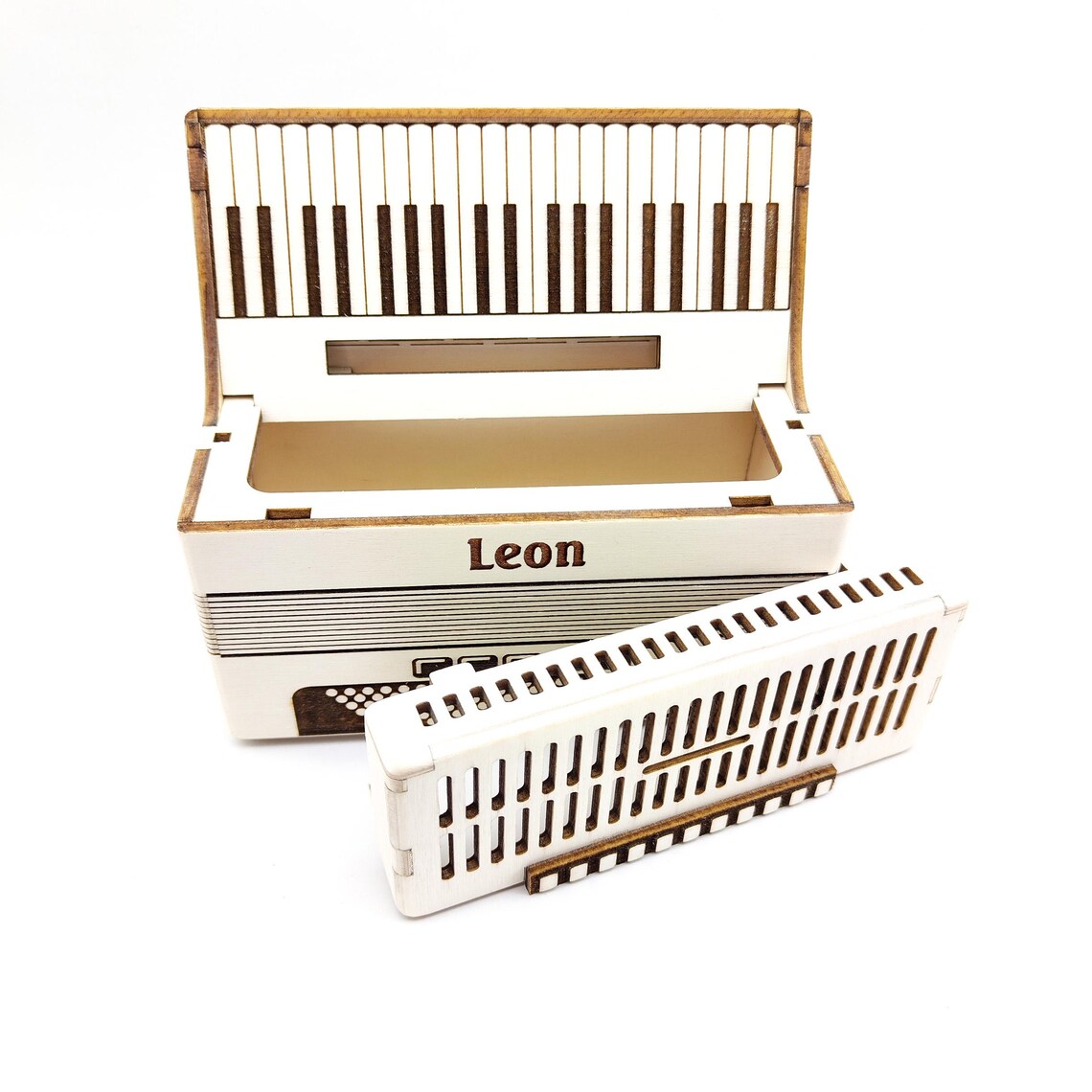 Personalized Accordion With Piano Keys Money Box - Custom Birthday Gift ...