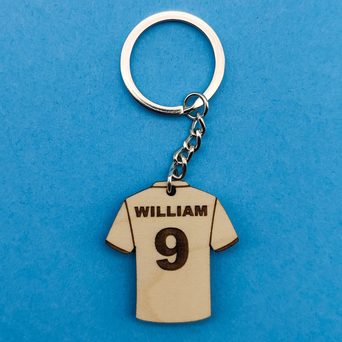 Personalized Football / Soccer Jersey Wooden Keyring / Keychain With ...