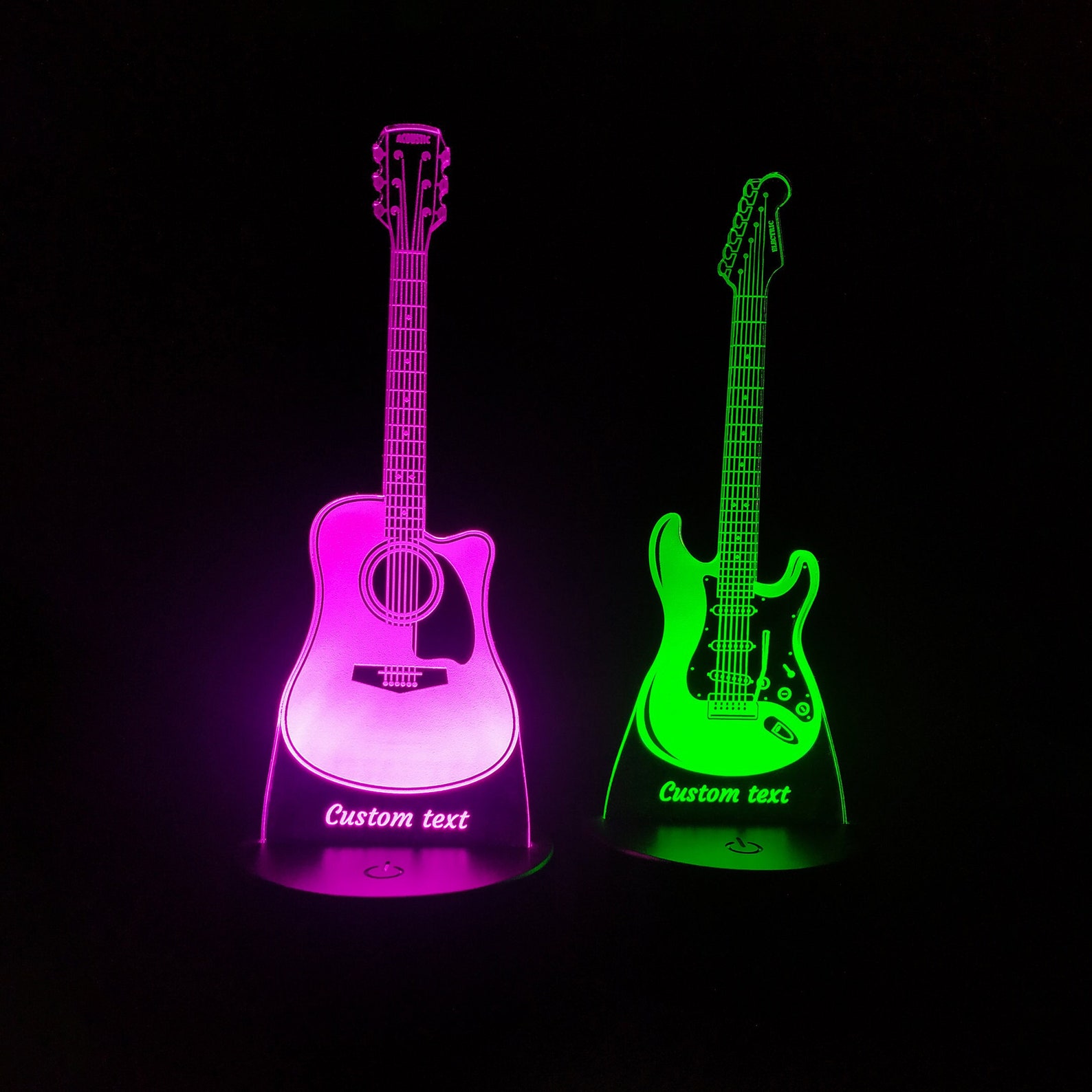 Custom Guitar Night Light 3D LED Lamp Personalized Birthday Gift With ...