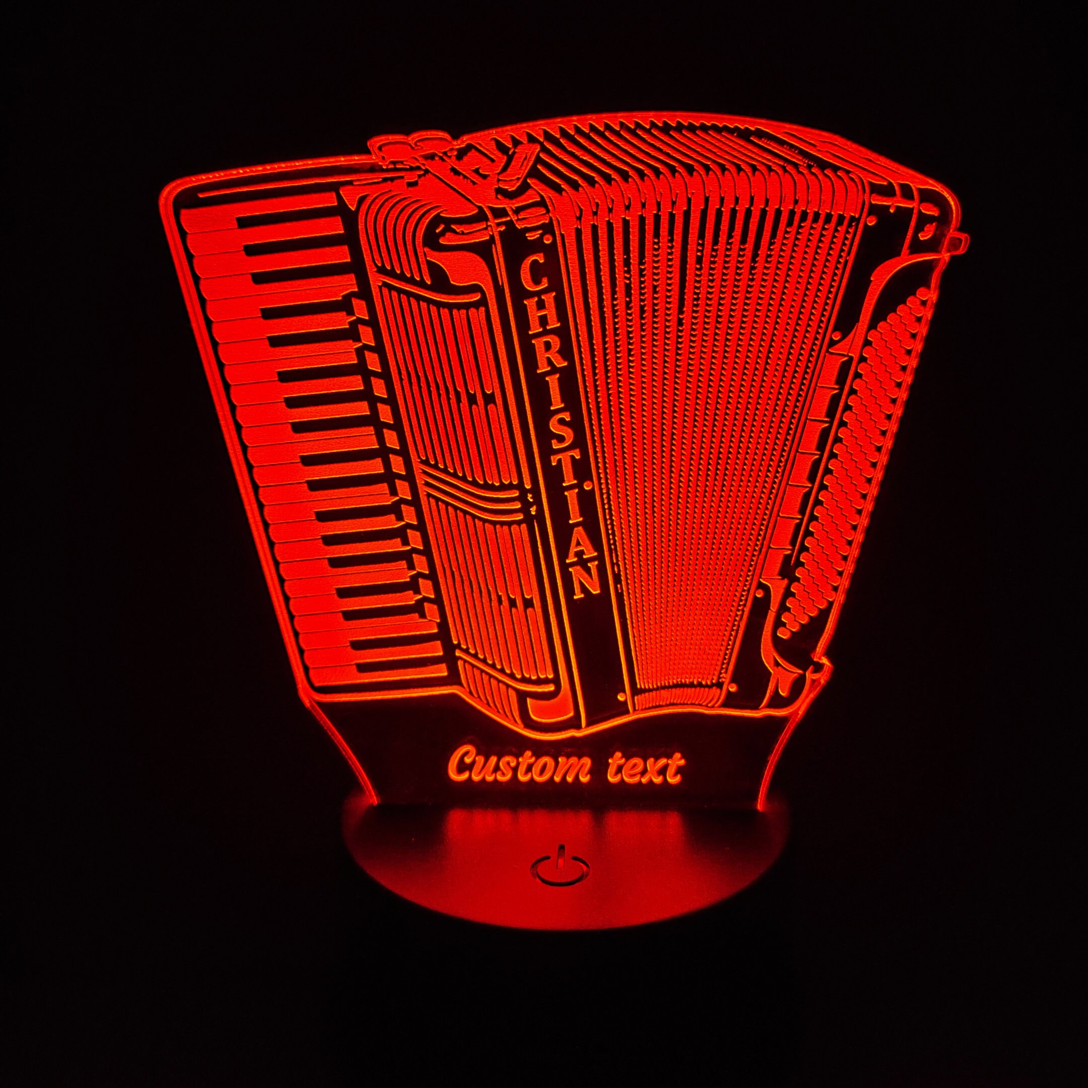 Custom Piano-accordion Night Light - 3D LED Lamp - Personalized ...