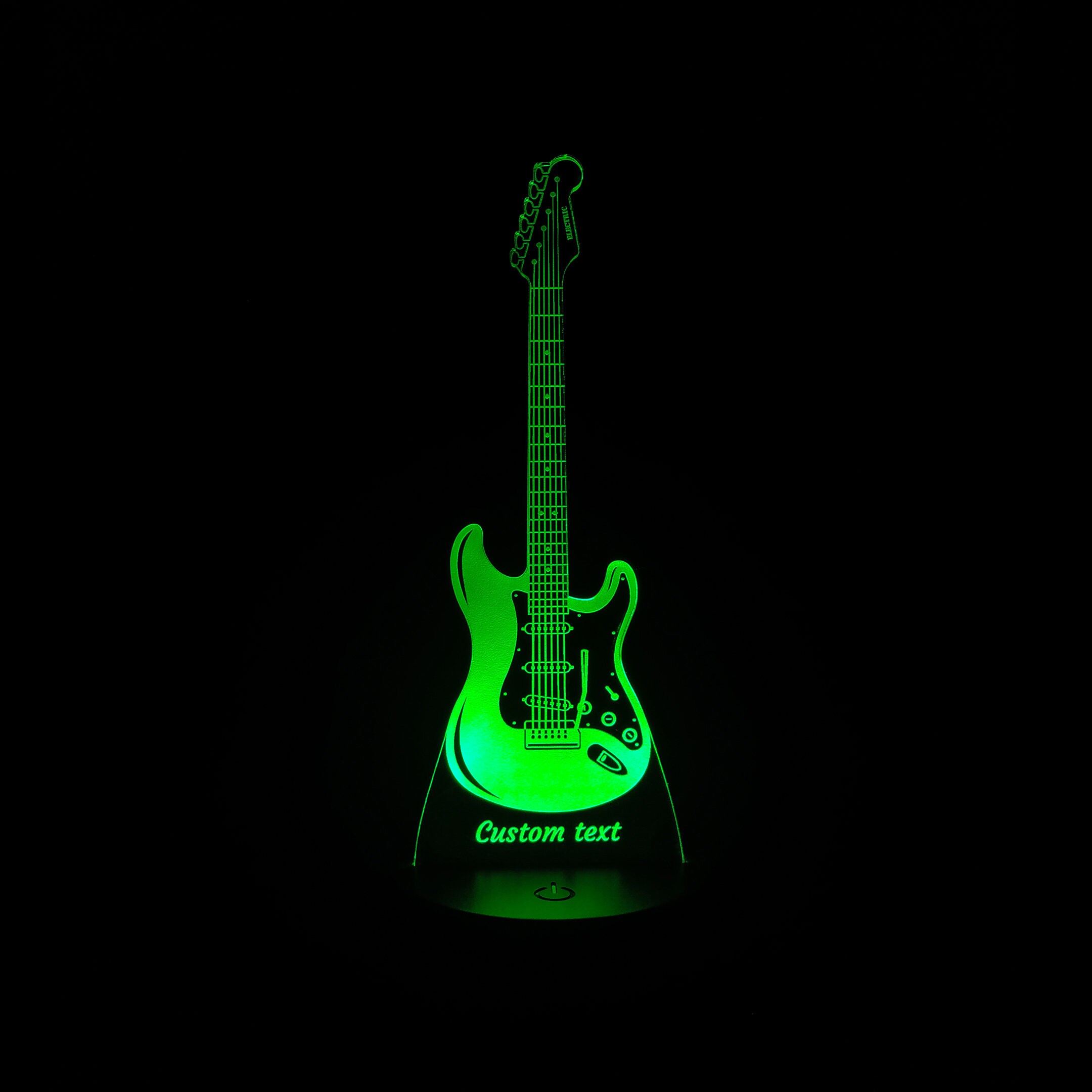 Custom Guitar Night Light - 3D LED Lamp - Personalized Birthday Gift ...