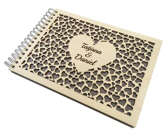 Personalized Interlocking Heart Wooden Keyring / Keychain Set - Etsy