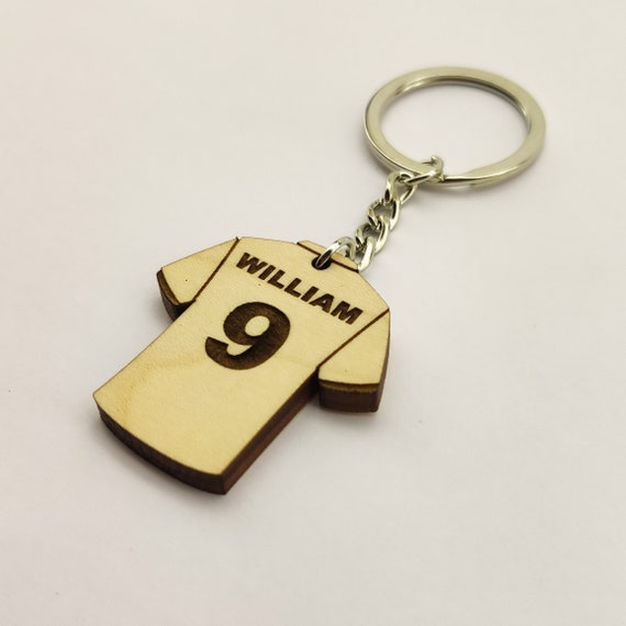 Personalized Football / Soccer Jersey Wooden Keyring / - Etsy