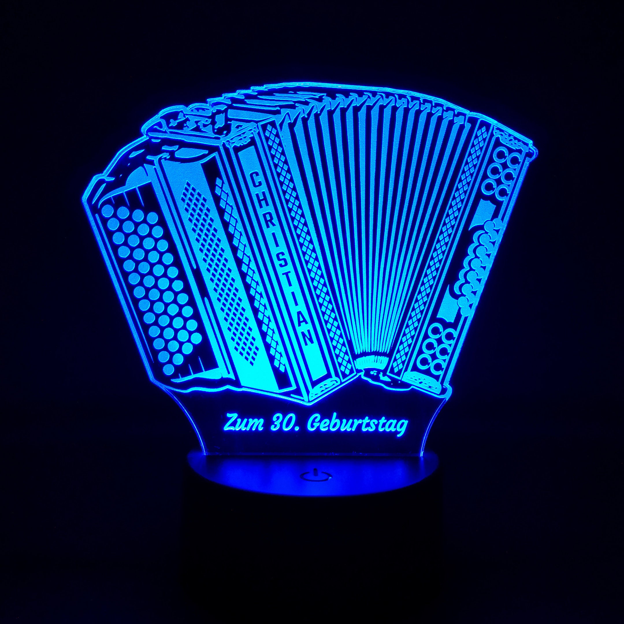 LED Accordion Night Light Personalized, LED Squeezebox Night Light ...