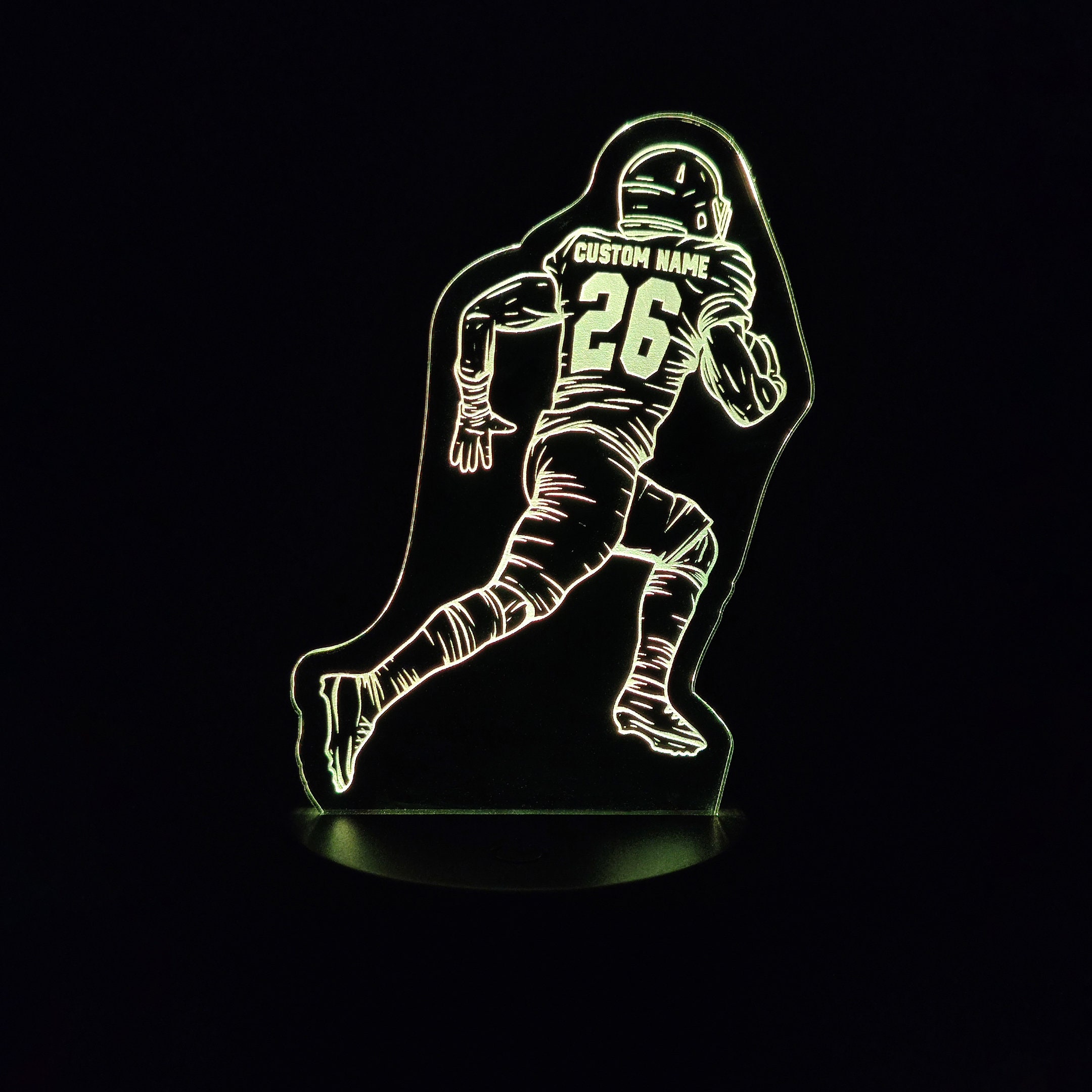 Custom American Football Player Night Light 3D LED Lamp - Etsy