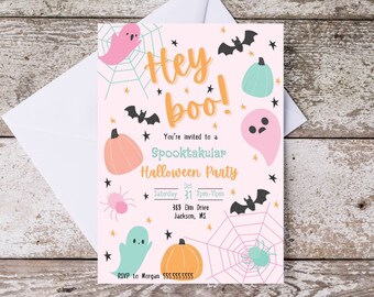 Editable Ghouls Night Halloween Invitation, Girls Night, Halloween ...