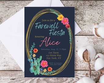 Editable Farewell Fiesta Invitation, Going Away Party, Farewell Fiesta ...