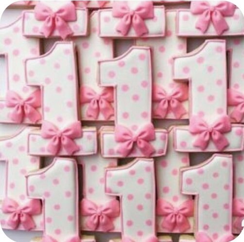 12 Number Party Favor Cookies Sugar Cookies First Birthday Cookies ...