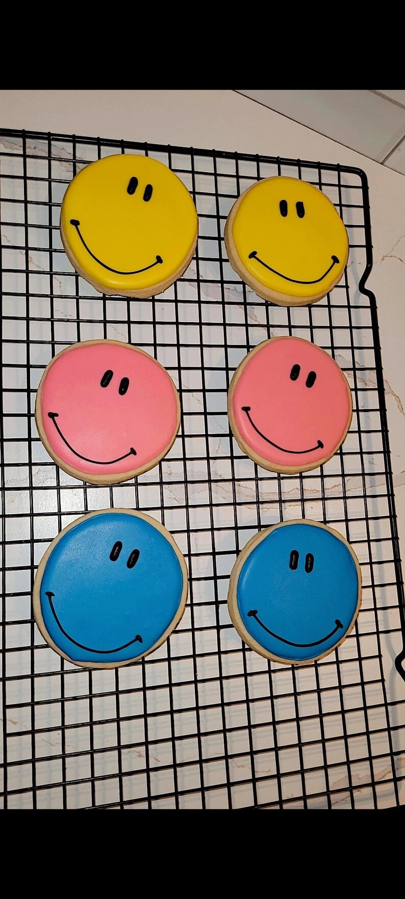 12 Smiley Face Sugar Cookie Birthday Party Favor Fourth of July Cookies ...