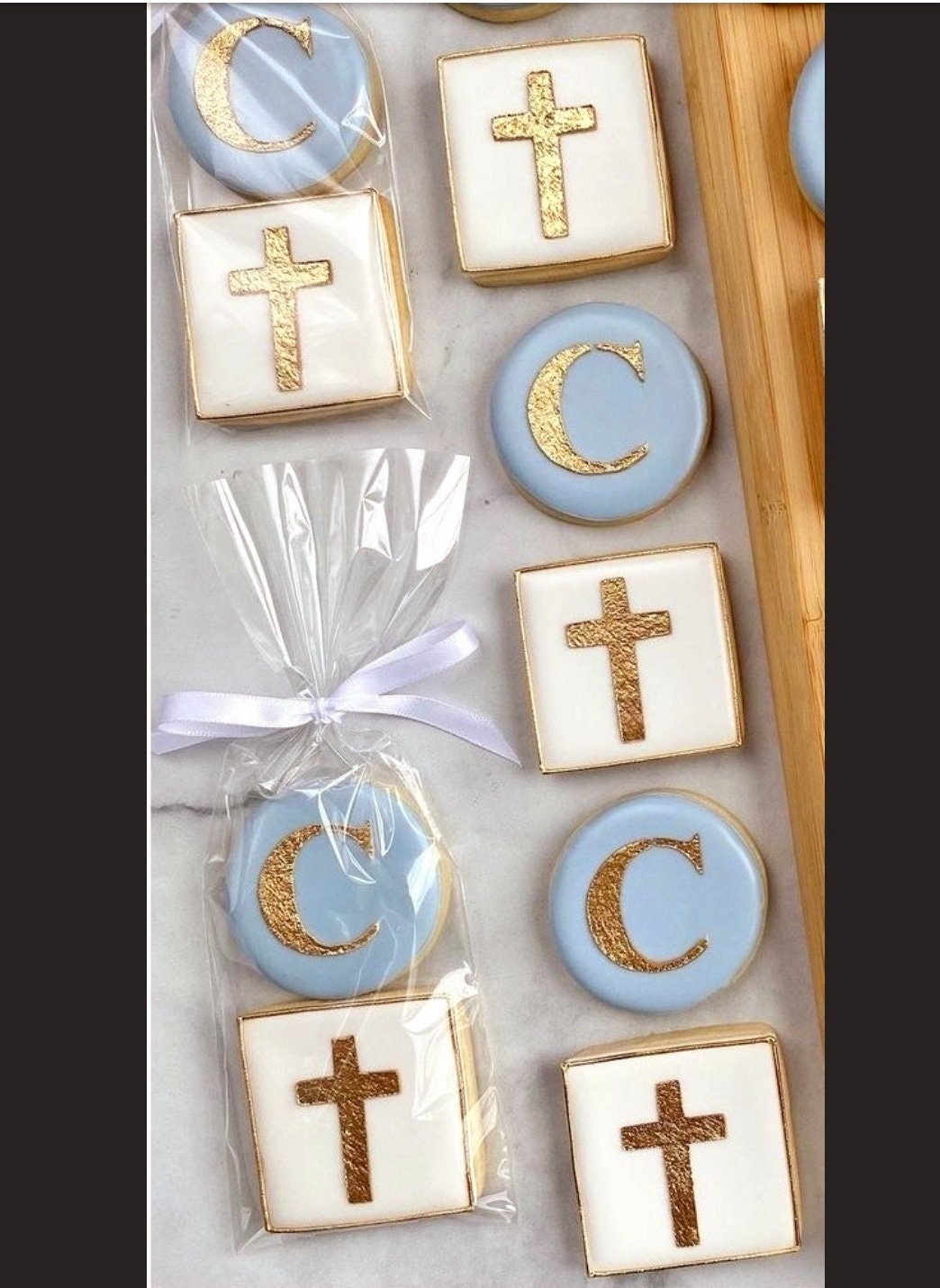 12 Minis Cookie Sleeve SET of 2 Cookies Confirmation Cookies Souvenir ...