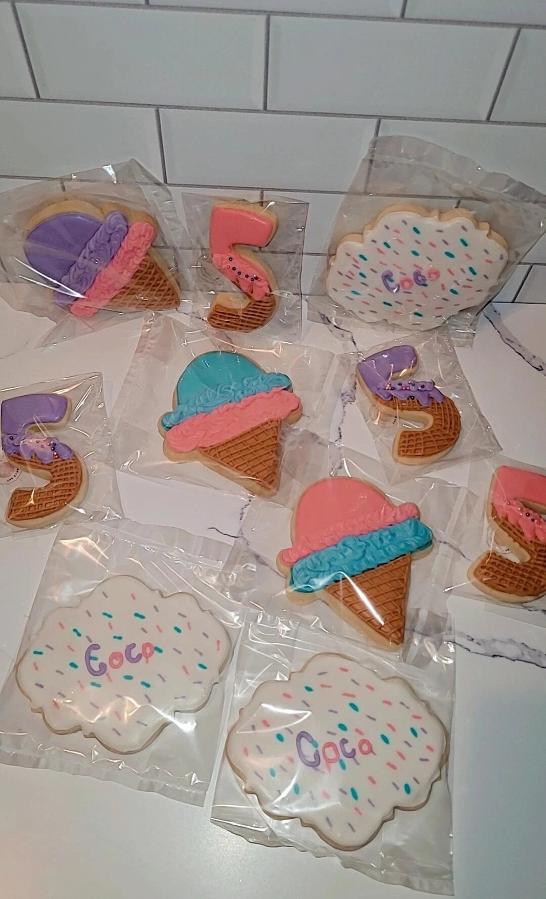 12 Scoops of Fun Theme Cookies Three Scoops of Fun Five - Etsy