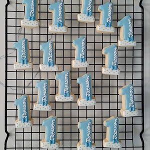 12 Number Party Favor Cookies| Sugar Cookies| First Birthday Cookies ...