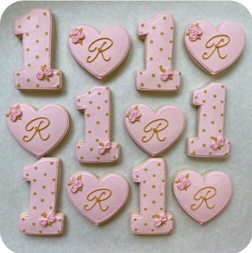 12 Number Party Favor Cookies Sugar Cookies First Birthday Cookies ...