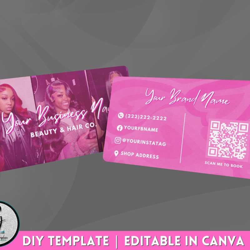 Pink Business Cards - Etsy