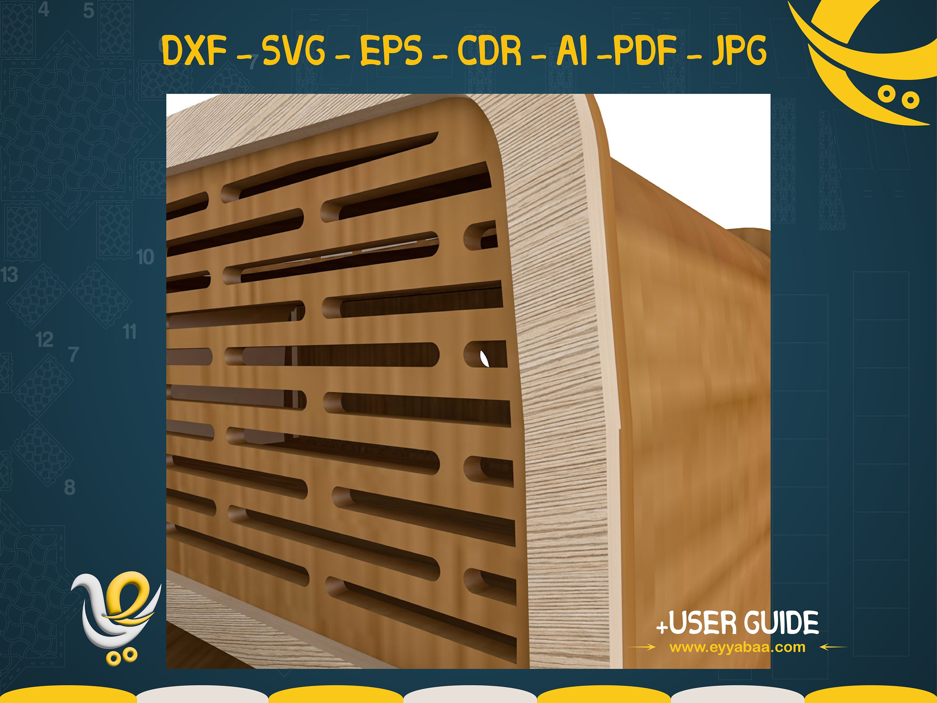 Radio Shaped Tissue Container Box CNC Laser Cutting File 2.7 - Etsy