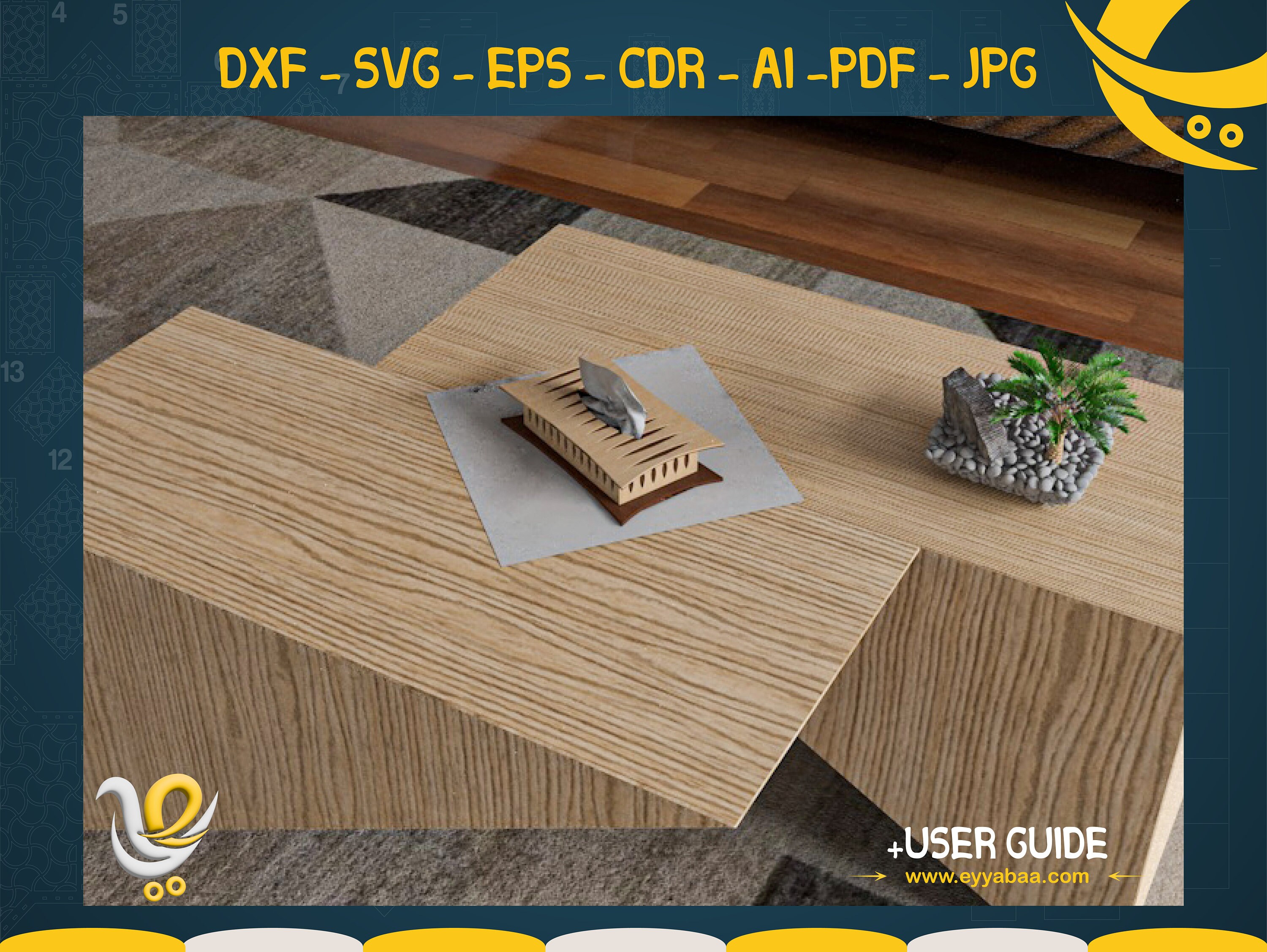 Modern Tissue Box Cover CNC Laser Cutting File 2.7 & 3 Mm - Etsy