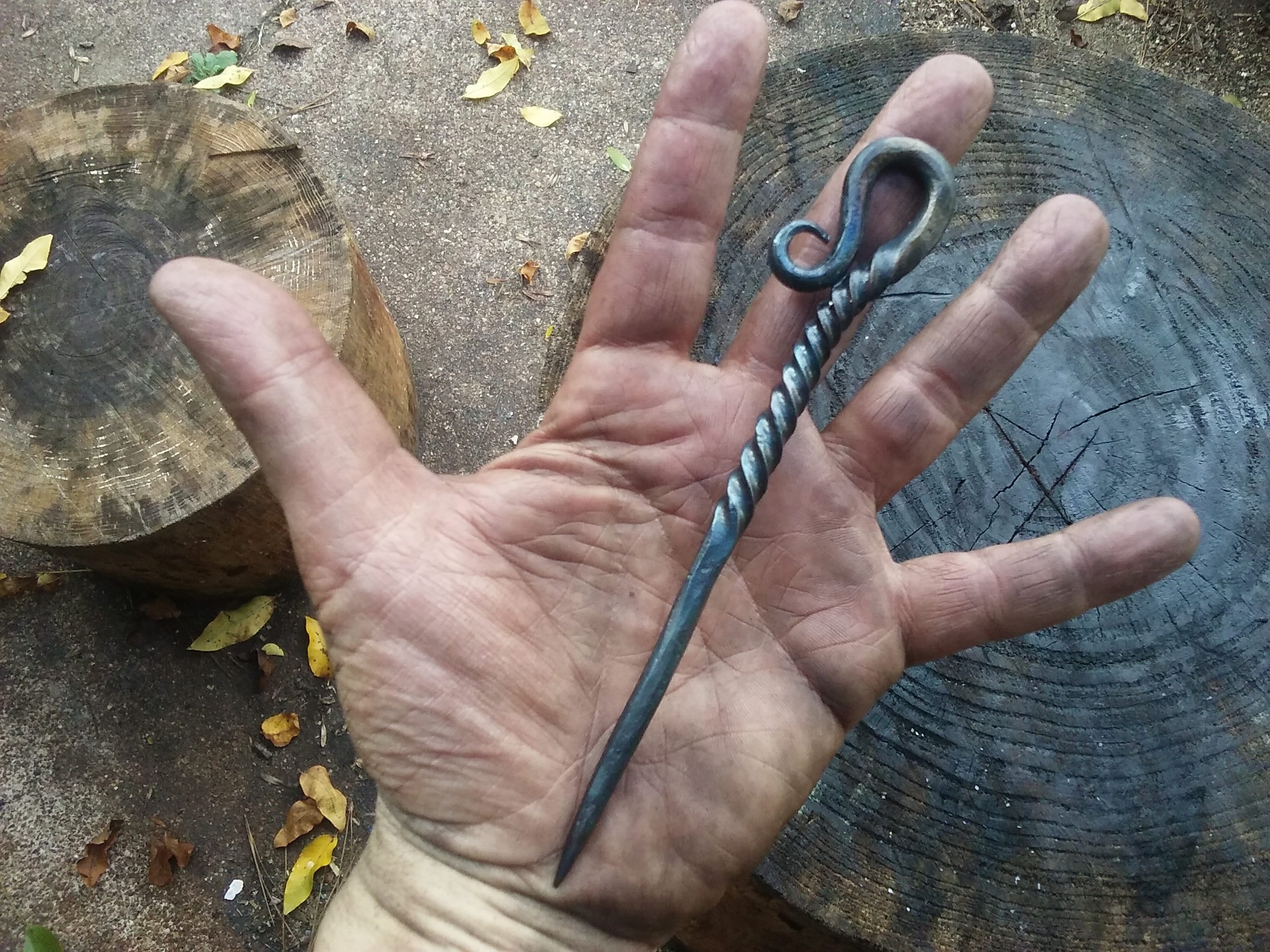 Hand forged medieval / viking eating spike / scribe