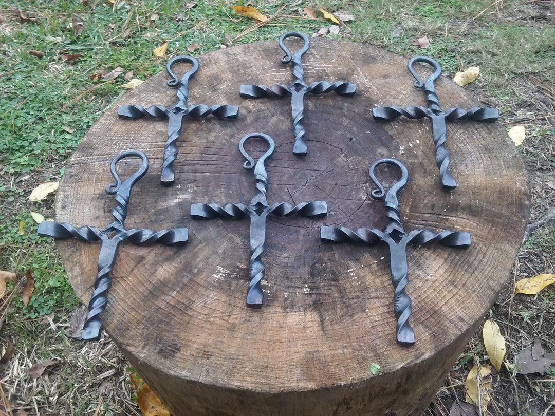 Hand Forged Shepherd's Hook Twisted Backsmith's Cross - Etsy