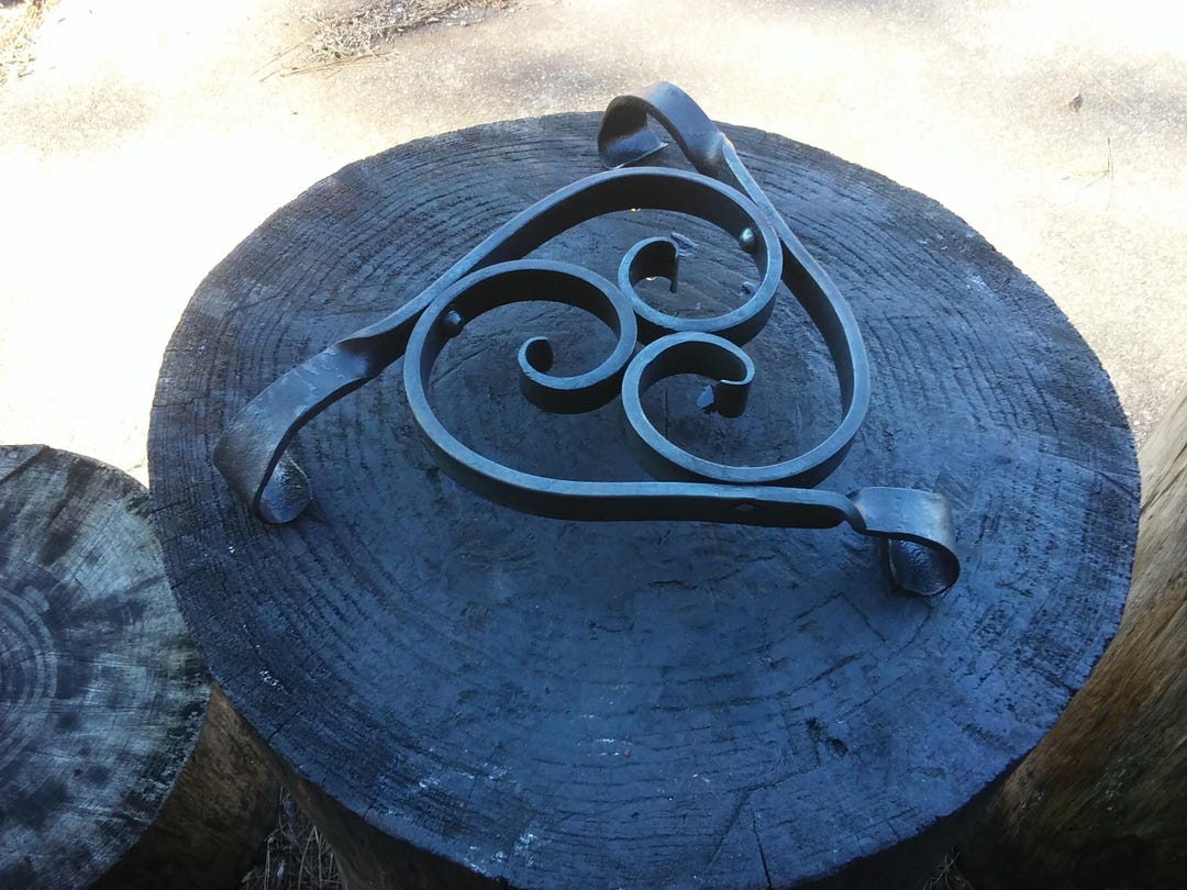 Heavy Duty Hand Forged Triskelion Scroll Trivet - Etsy