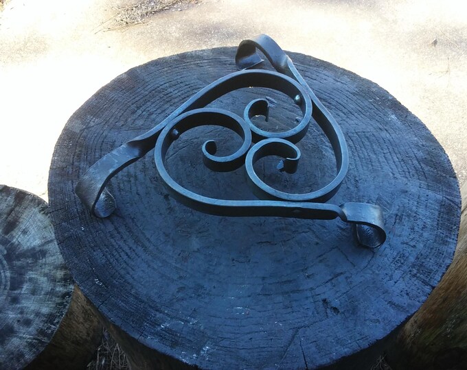Heavy Duty Hand Forged Triskelion Scroll Trivet - Etsy