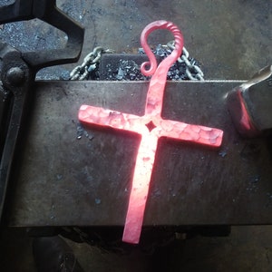 Hand Forged Shepherd's Hook Backsmith's Cross - Etsy
